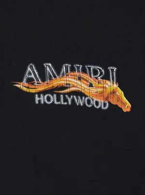 Amiri Logo Printed Crewneck T-shirt - Black