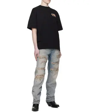 Amiri Logo Printed Crewneck T-shirt - Black