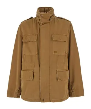 Burberry Logo Embroidered Hooded Jacket