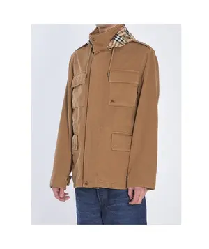 Burberry Logo Embroidered Hooded Jacket