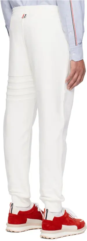 Thom Browne 4-bar Stripe Detailed Sweatpants - White