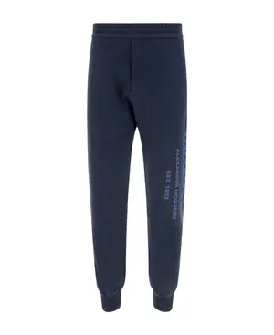 Alexander McQueen Graffiti Logo Printed Sweatpants - Black