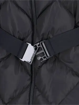 Moncler Quilted Zip-up Vest With Stand Collar - Black