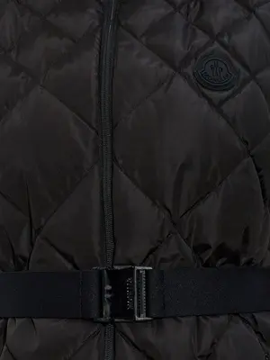 Moncler Quilted Zip-up Vest With Stand Collar - Black