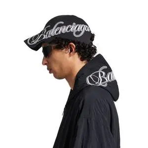 Balenciaga Embroidered Cursive Logo Cap