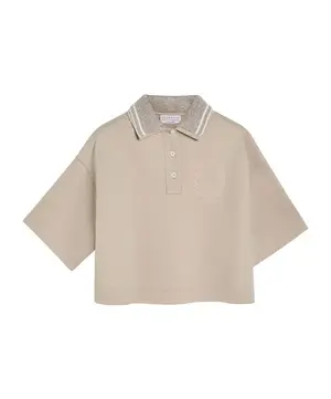 Brunello Cucinelli Sparkling Knit-collar Polo Shirt