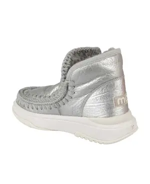 Mou Eskimo Crochet Stitch-trim Boots