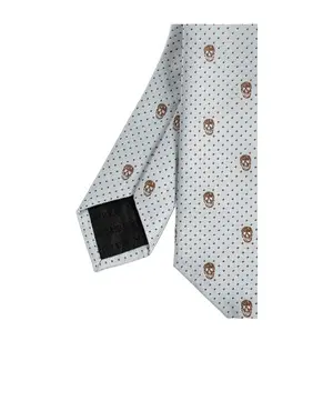 Alexander McQueen Skull-jacquard Pointed-tip Tie