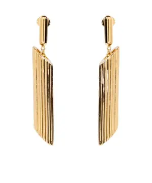 Moschino Geometric Drop Earrings - Gold