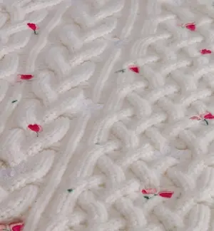 Dior Embroidered Floral Cable Knit Sweater