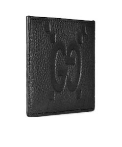 Gucci Logo Embossed Card Holder - Black