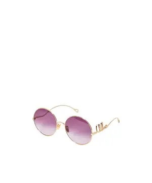 Chloé Round Frame Sunglasses With Tinted Lenses - Pink