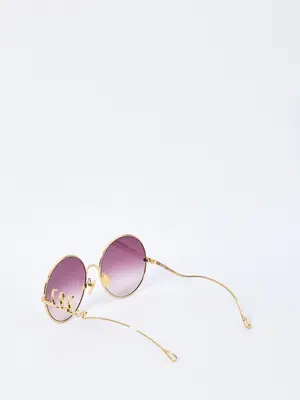 Chloé Round Frame Sunglasses With Tinted Lenses