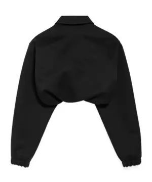 Balenciaga Cropped Zip-up Jacket With Embroidered Logo