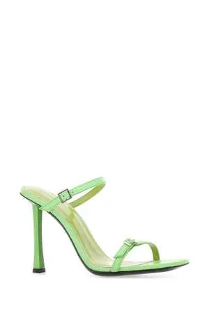 By Far Open Toe Slip-on Sandals With Ankle Buckle