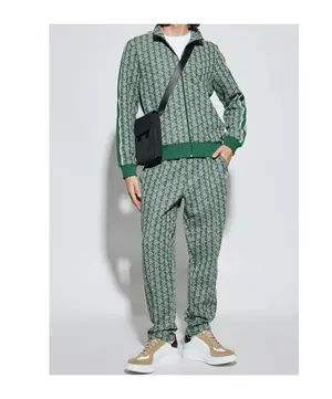 Lacoste Monogram Logo Patch Sweatpants - Green