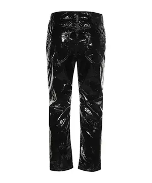 DONDUP Coated Straight-leg Pants - Black