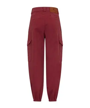 Etro Embroidered Cargo Trousers - Red