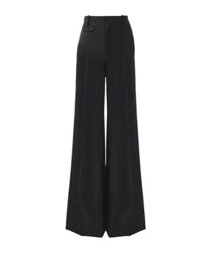 Chloé Pleated Wide-leg Trousers - Black