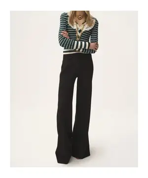 Chloé Pleated Wide-leg Trousers - Black