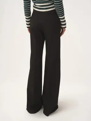 Chloé Pleated Wide-leg Trousers - Black