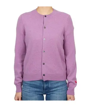 Comme Des Garçons Long-sleeved Knitwear - Purple