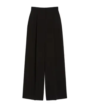 Max Mara Compact Cady Trousers - Black