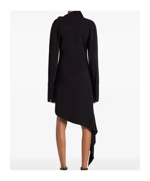 COURREGES Asymmetrical Wrap Dress - Black
