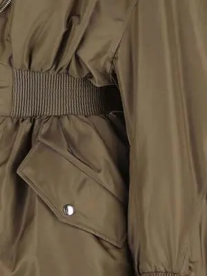 Givenchy Hourglass Bomber With Zipped Shawl Collar In Nylon - Khaki