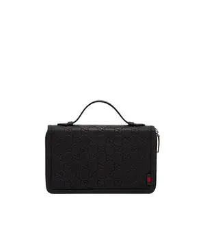 Gucci Double G Embossed Wallet - Black