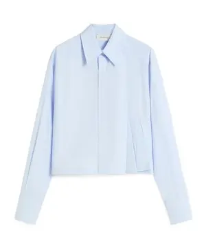 Sportmax Pleated Front Shirt - Avio