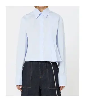 Sportmax Pleated Front Shirt - Avio