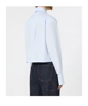 Sportmax Pleated Front Shirt - Avio