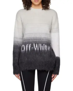 Off-White Logo Print Gradient Jumper