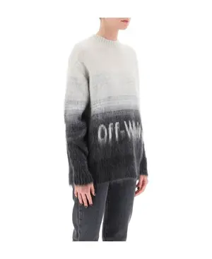 Off-White Logo Print Gradient Jumper