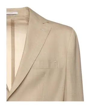 Eleventy Patch Pocket Single-breasted Blazer - Nude