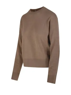 Max Mara Crewneck Jumper With Ribbed Details - Brown