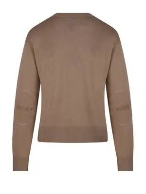 Max Mara Crewneck Jumper With Ribbed Details - Brown