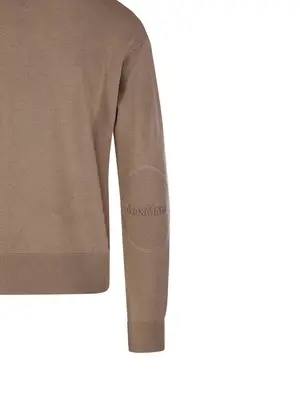 Max Mara Crewneck Jumper With Ribbed Details - Brown