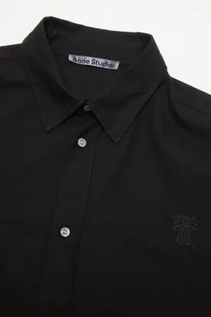 Acne Studios Logo-embroidered Shirt - Black