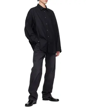 Acne Studios Logo-embroidered Shirt - Black