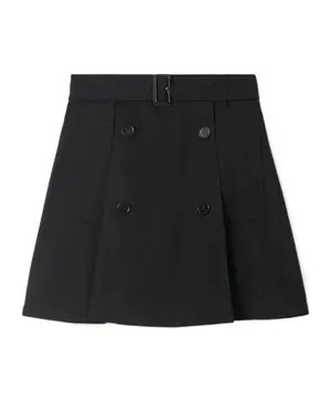 Burberry Gabardine Trench Mini Skirt - Black