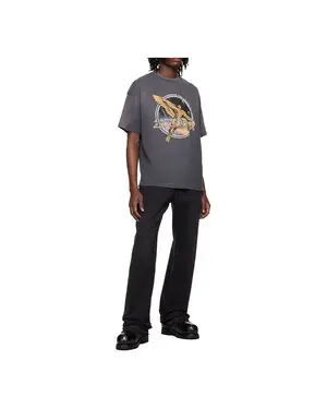 REPRESENT Golden Tour Printed Crewneck T-shirt - Grey