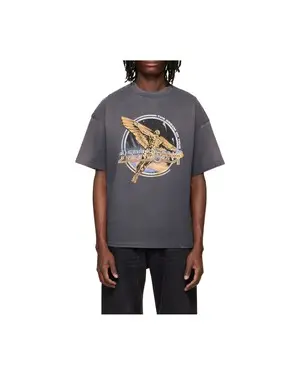 REPRESENT Golden Tour Printed Crewneck T-shirt - Grey