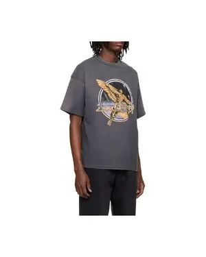 REPRESENT Golden Tour Printed Crewneck T-shirt - Grey