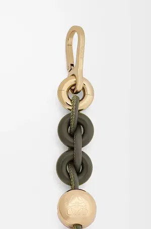 Loewe Donut Chain In Calfskin - Deep Khaki