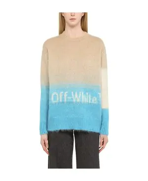 Off-White Helvetia Logo Intarsia-knit Jumper