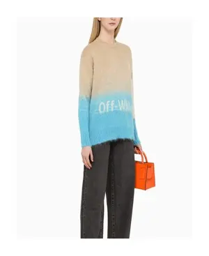 Off-White Helvetia Logo Intarsia-knit Jumper