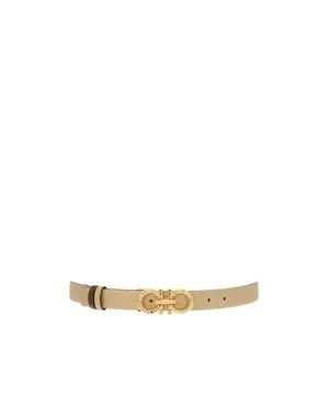 FERRAGAMO Reversible Leather Belt With Gancini Buckle