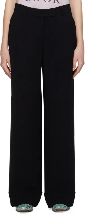 Acne Studios Turn-up Wide-leg Trousers